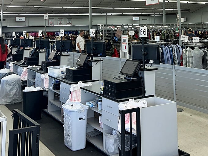 The checkout area—where treasures and their new owners make it official, like a matchmaking service for people and possessions.
