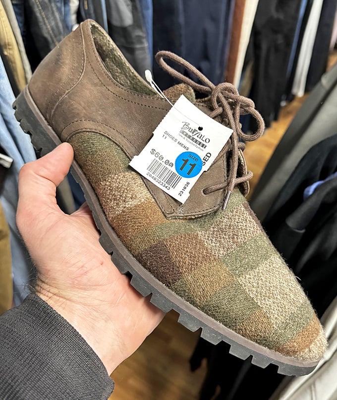 Perfectly broken-in shoes at a fraction of retail price—the holy grail of secondhand shopping where comfort meets affordability.