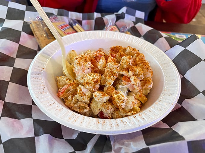 This shrimp salad doesn't need fancy presentation—just honest seafood flavor that makes you close your eyes with each heavenly bite.