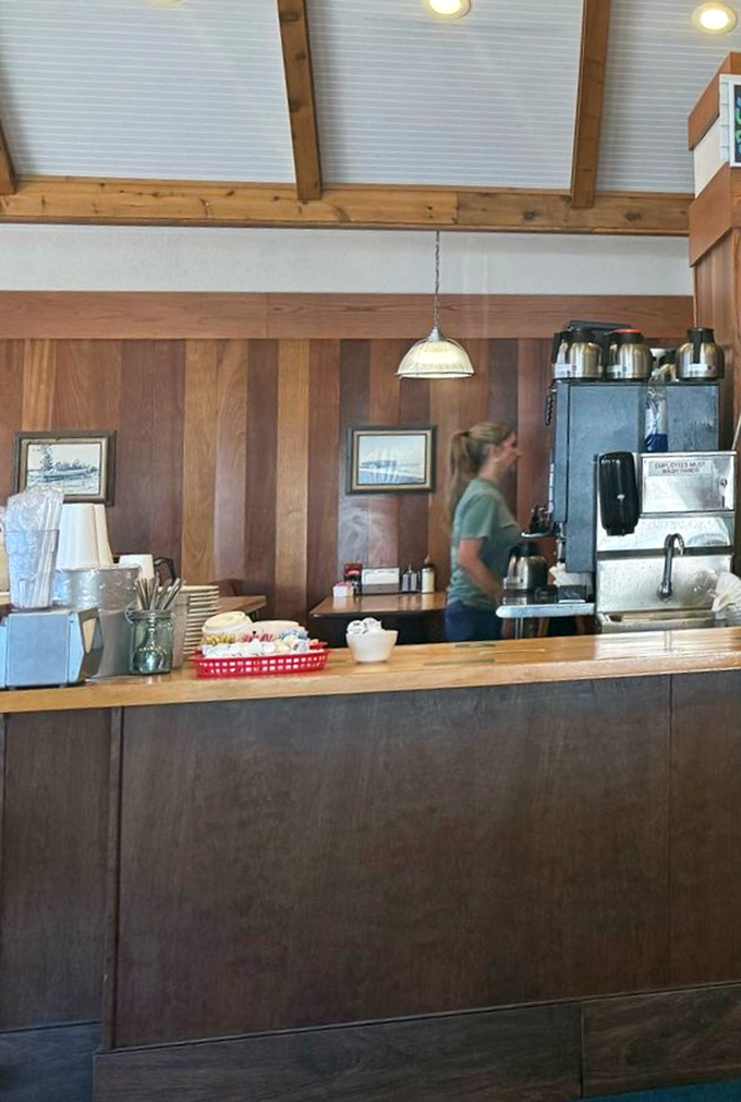Behind the scenes of breakfast magic – where coffee flows like liquid optimism and morning grumpiness goes to die.