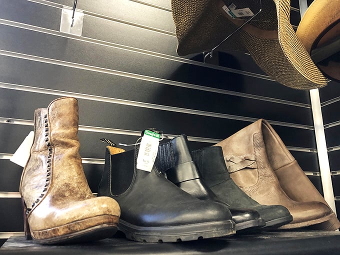 These boots weren't made just for walking—they were made for being discovered at Goodwill and strutting away at a fraction of their original price.