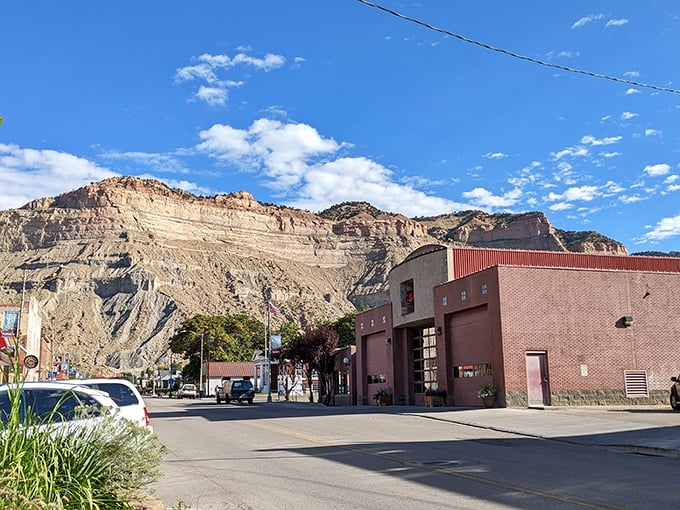 Helper's quirky buildings cling to the hillside, creating a town layout as unique and independent as the artistic spirit thriving here.