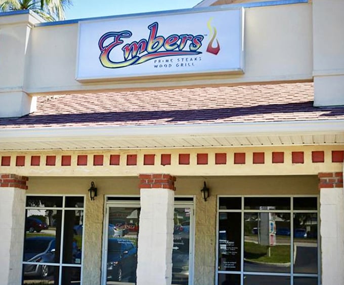 Embers' name tells you exactly what makes their steaks special – that smoky kiss from real wood that no gas grill can match.