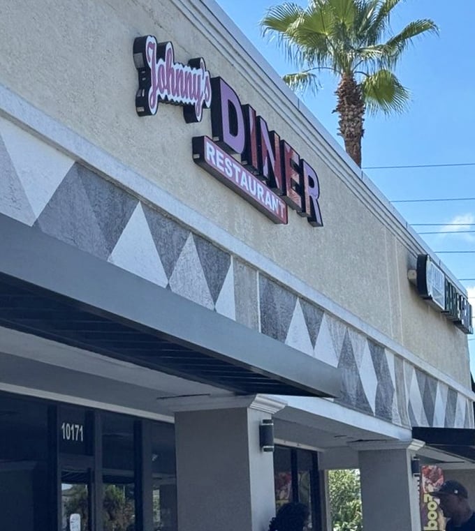 The diamond pattern exterior hints at the gem of comfort food waiting inside this neighborhood favorite.