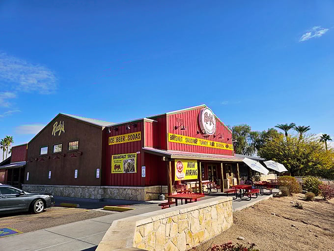 That classic country store look promises BBQ adventures that'll transport you straight to flavor heaven.