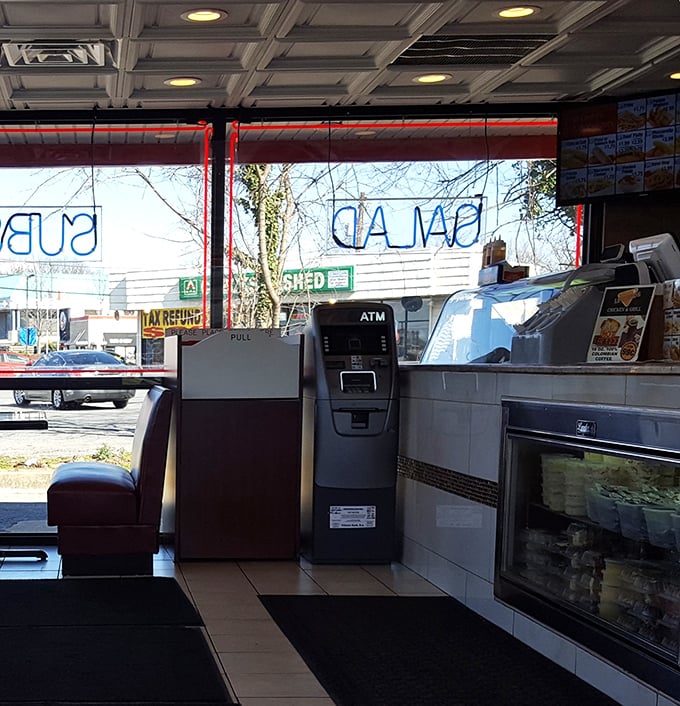 Even the practical elements like the ATM fit seamlessly into the Legends experience—because nothing should stand between you and your chicken.