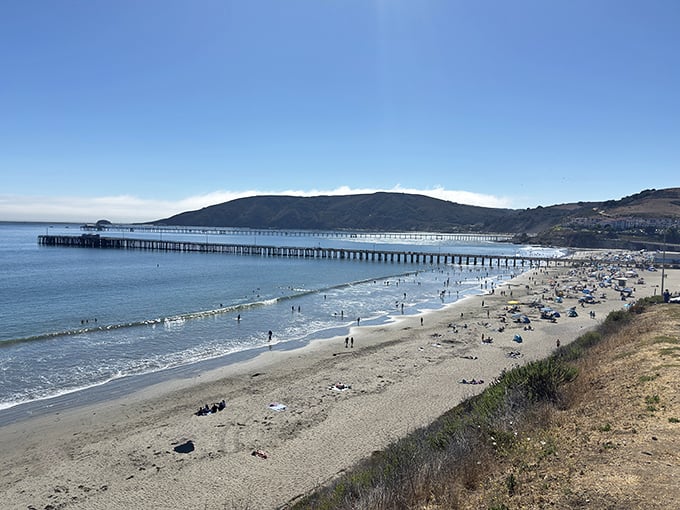 Classic California coastline in all its glory – Avila's wide sandy beach and historic pier create the quintessential backdrop for memory-making.