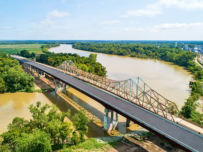 This bridge spans more than just the White River—it connects Newport to opportunity while maintaining the distance that keeps living costs down.