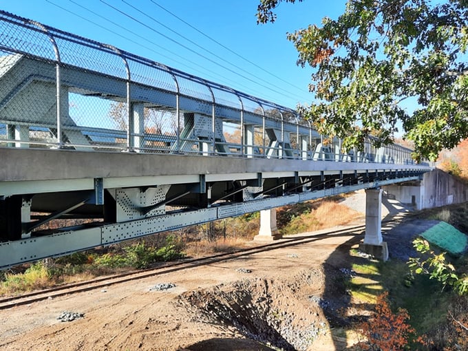 This modern bridge might lack the giant frogs of its famous counterpart, but it still connects Windham residents to adventures on both sides.
