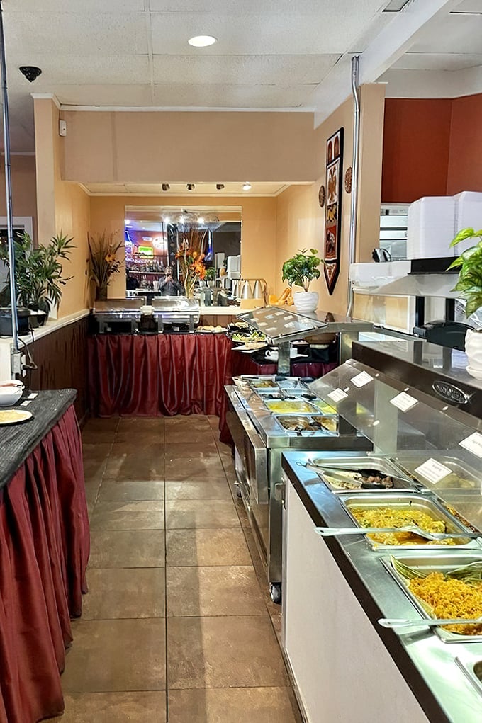 The buffet line—where decision paralysis meets the joy of not having to choose just one Sri Lankan specialty.
