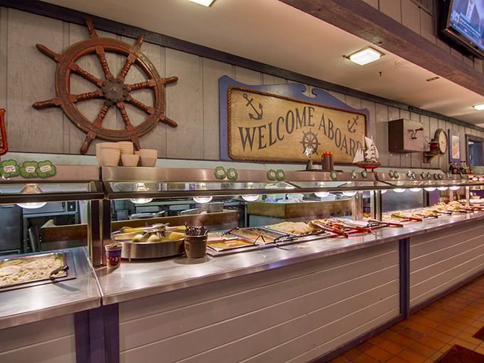 "Welcome Aboard" isn't just a cute nautical phrase—it's a promise that you're about to embark on a buffet journey worth writing home about.