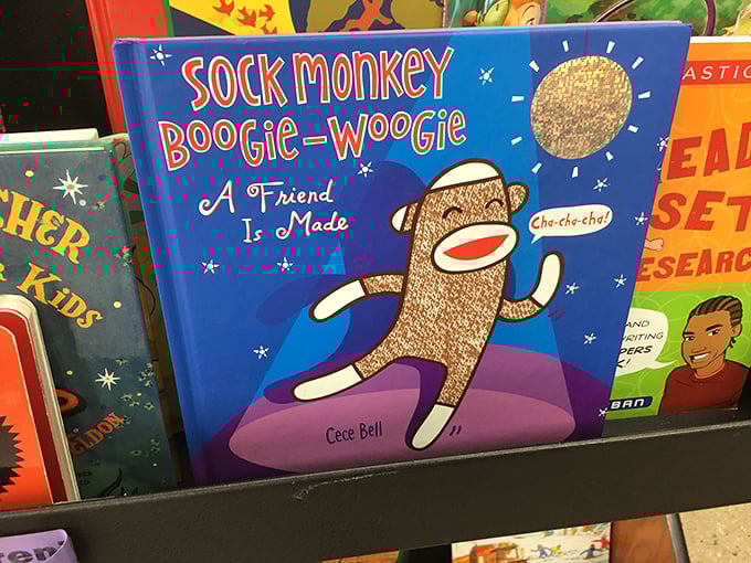 Children's books with titles like "Sock Monkey Boogie-Woogie" remind us that imagination never goes out of style or budget.