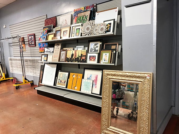 Wall art and mirrors galore! From ornate gold frames to quirky prints, these pieces wait to add character to blank walls.