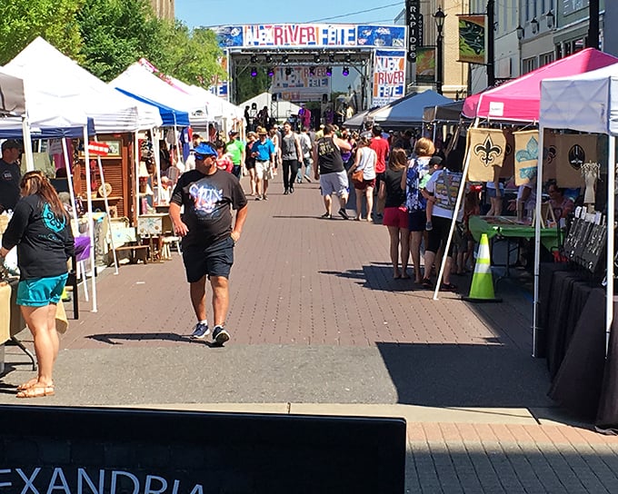 Alexandria's River Fête transforms downtown into a vibrant marketplace where local artisans and food vendors create a festival atmosphere without big-city prices.