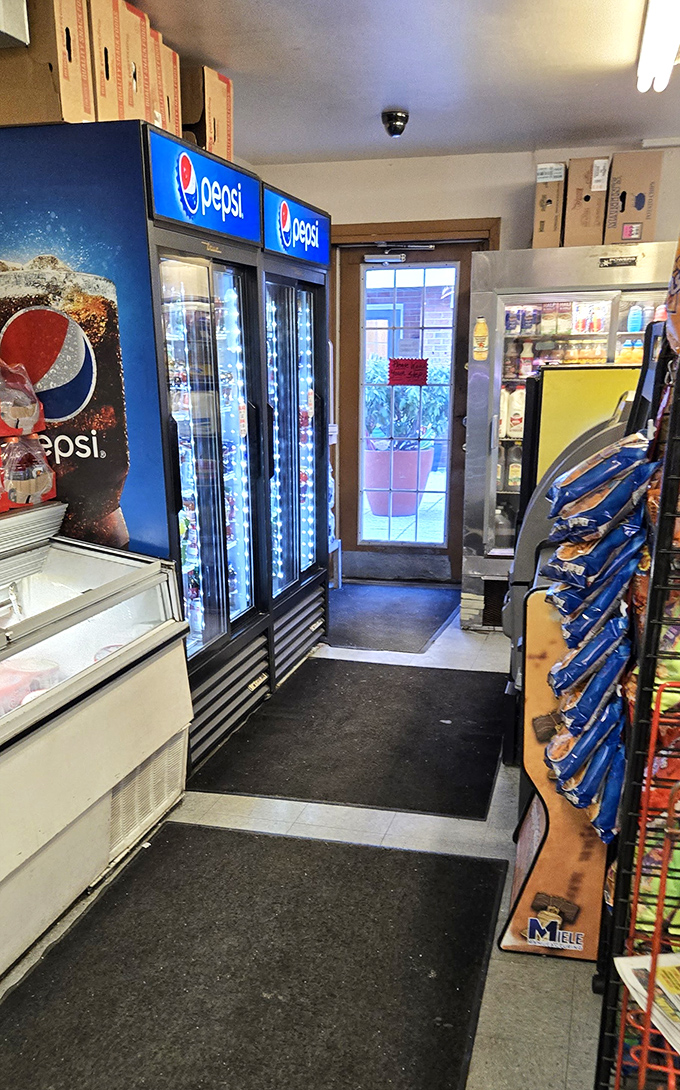 The drink coolers – a colorful oasis of refreshment standing ready to complement your hoagie adventure.