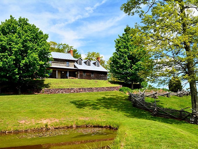 Log cabins like this weren't built for Instagram—they were built to last. This slice of Appalachian history stands as a testament to mountain craftsmanship.