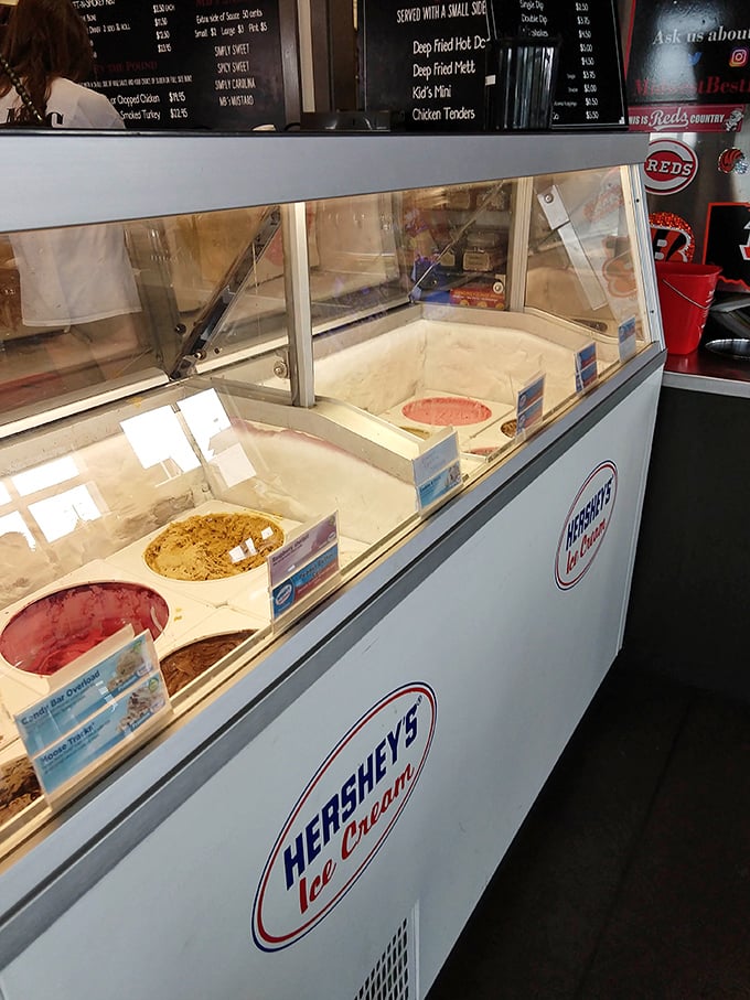 Hershey's Ice Cream display: because after a barbecue feast, your sweet tooth deserves its own happy ending.