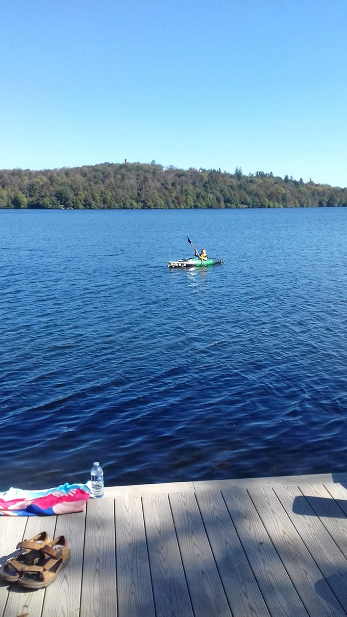 Solitude and sapphire waters—a lone kayaker discovers why Eagles Mere Lake has been drawing nature lovers for generations.