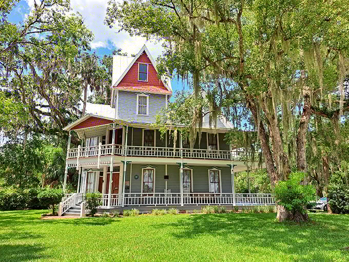 Victorian elegance meets Southern charm at this historic Brooksville home. The wraparound porch practically begs for rocking chairs and sweet tea.