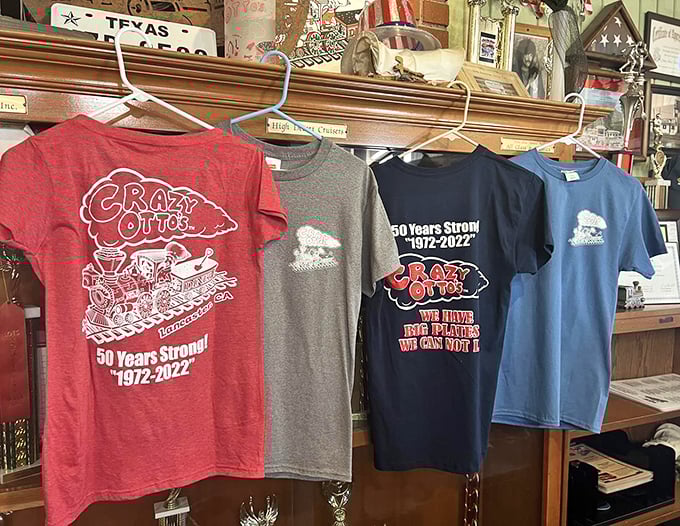 Fifty years of feeding Lancaster celebrated in cotton and pride. These shirts aren't just merchandise—they're wearable trophies for conquering their legendary portions.