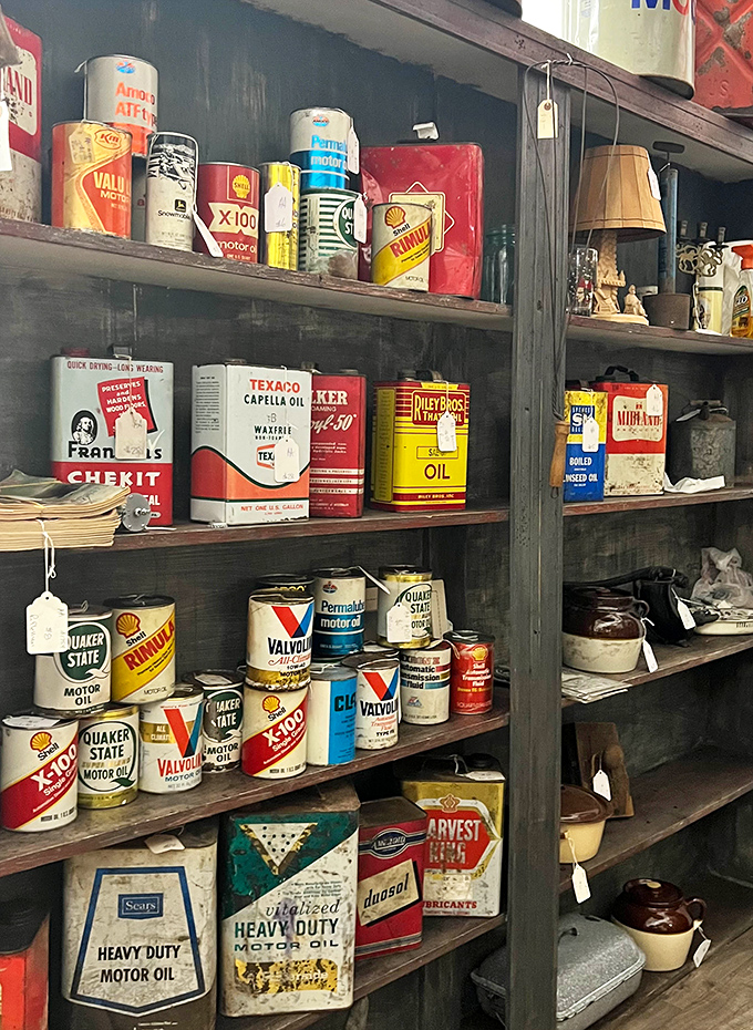 Motor oil cans that once lubricated America's love affair with automobiles now serve as colorful time capsules of graphic design history.