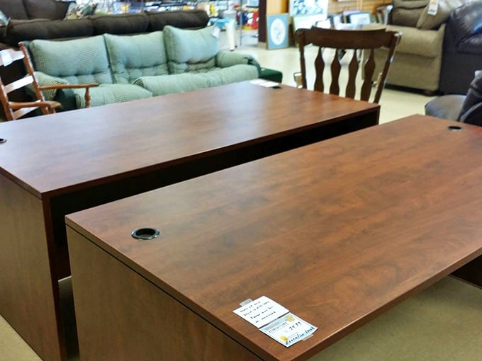 Office or home workspace? These handsome desks could host your next great novel or simply cradle your morning coffee with equal dignity.