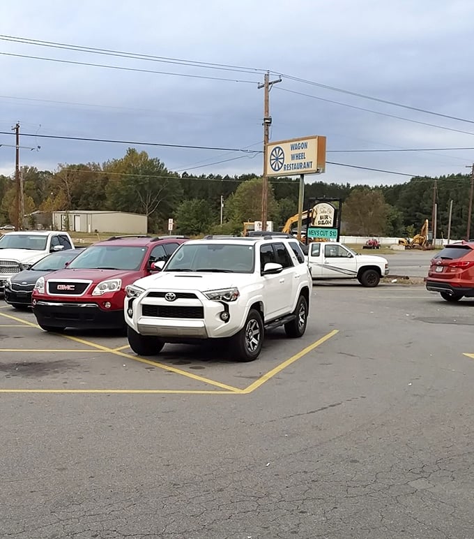 A full parking lot at a small-town restaurant is never a coincidence—it's locals voting with their vehicles daily.