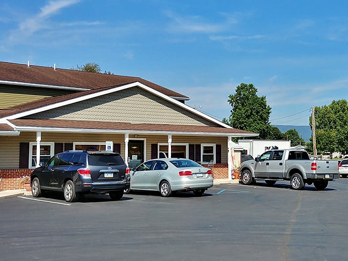 Local businesses like this café serve as community gathering spots where recipes and news are shared with equal enthusiasm.