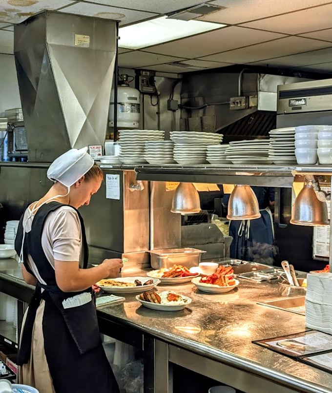 Behind the scenes, tradition meets precision as meals are prepared with the kind of care that's becoming increasingly rare.