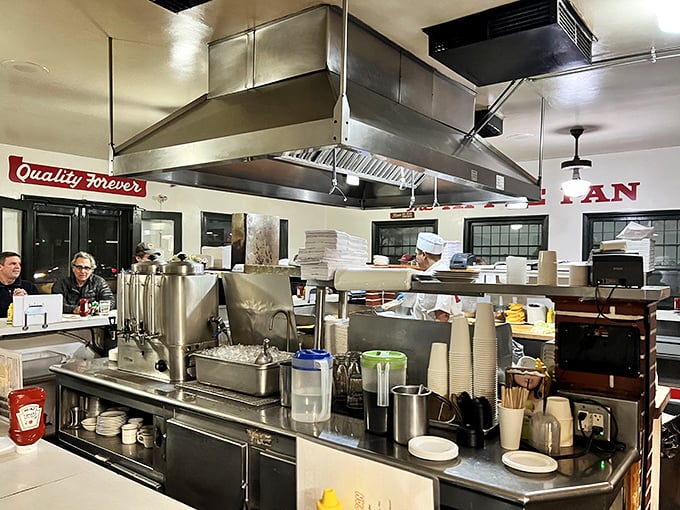 Behind the counter, decades of experience translate into effortless efficiency – no wasted movements, just the beautiful ballet of people who know exactly what they're doing.