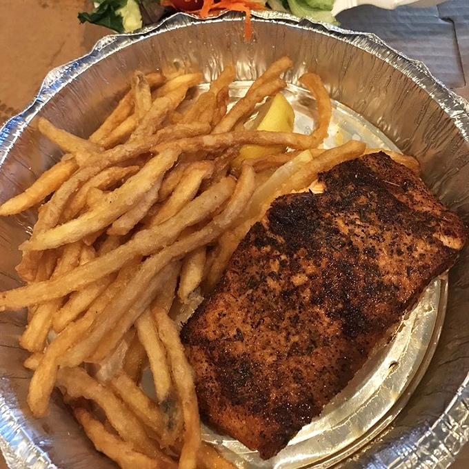 That salmon fillet looks like it just won a beauty contest, and rightfully so.