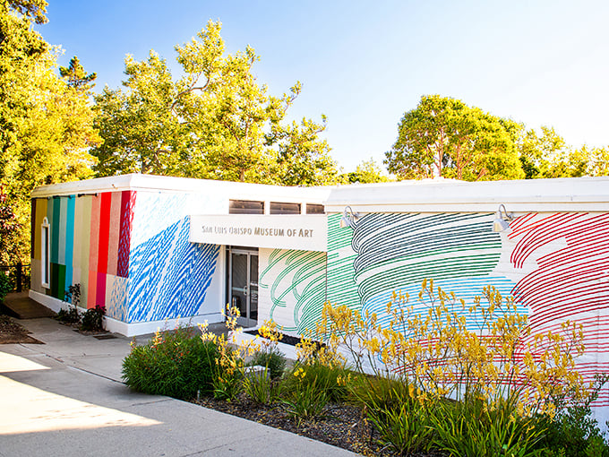 The colorfully painted Museum of Art proves SLO's cultural scene is anything but beige—unlike some retirement community walls.
