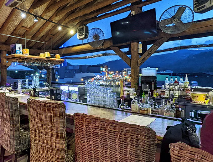 The service counter—where margarita dreams come true and the staff somehow manages to keep track of who ordered what amid the festive chaos.