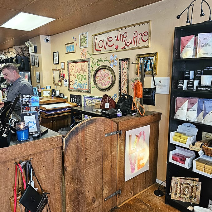 Not your average gift shop counter! This charming nook offers souvenirs with personality, much like the restaurant itself.