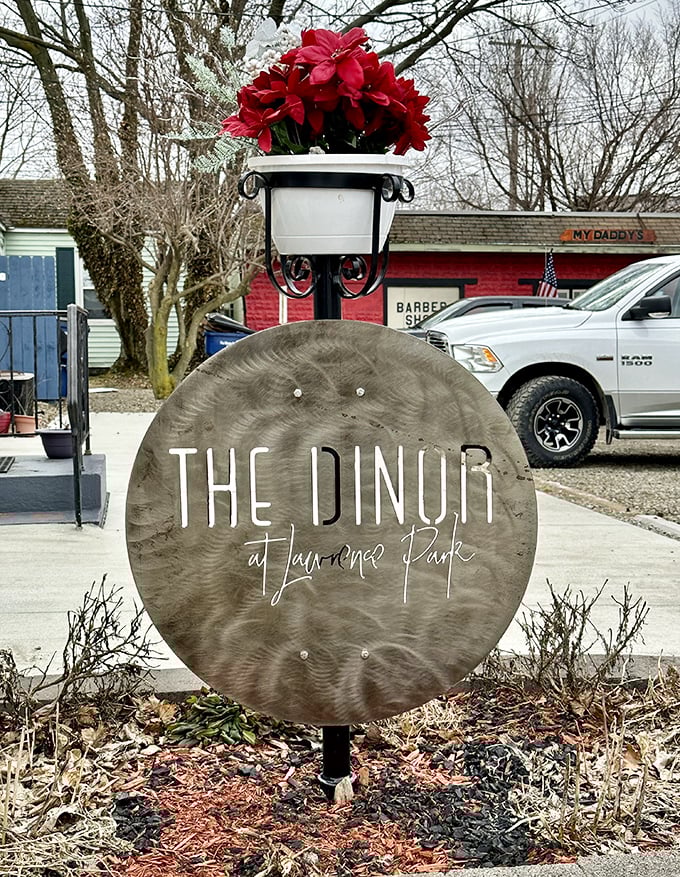 Not all heroes wear capes – some just craft perfect metal signs that guide hungry travelers to breakfast salvation.