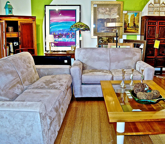 Seating arrangements that invite you to imagine them in your living room. These sofas have already survived the break-in period—they're pre-comfied for your convenience.