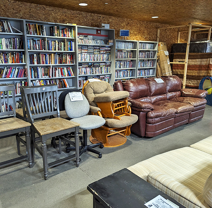 The furniture section's unofficial living room setup practically invites you to sit down and contemplate which pieces are coming home with you.