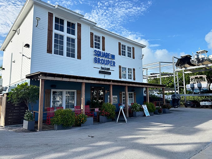 Square Grouper's unassuming exterior belies the seafood magic happening inside. The name alone tells you you're in for authentic Keys cuisine.