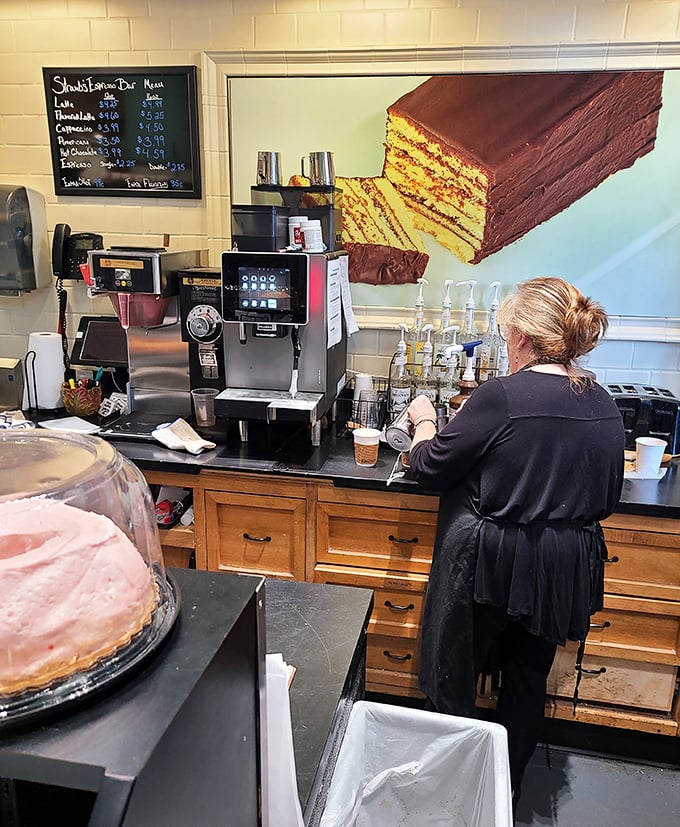 Behind that coffee station, magic happens daily – the kind involving fresh ingredients and decades of expertise.