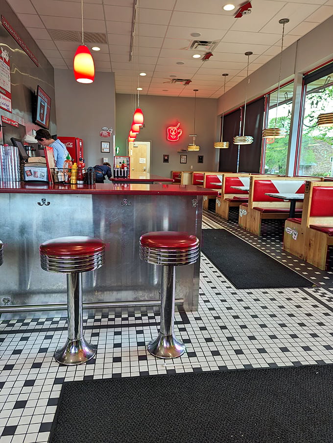 Where diner magic happens—the space where servers navigate with practiced precision and every order comes with a side of New Hampshire hospitality.
