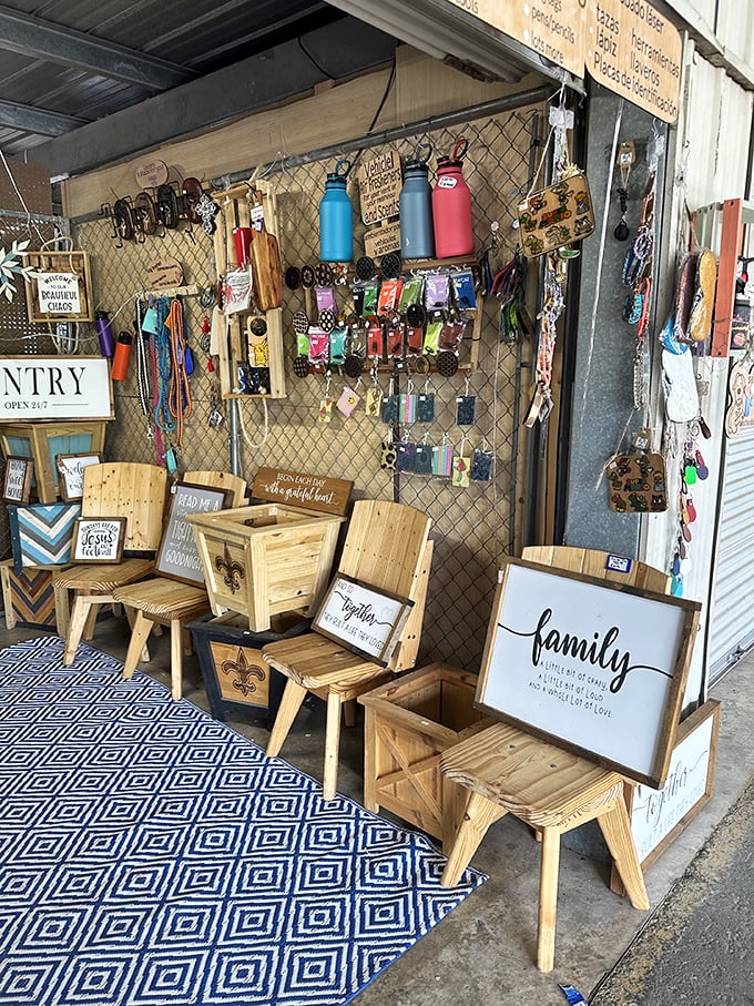 Handcrafted wooden treasures with Louisiana flair—because nothing says "home" like a Saints-themed planter made by someone who cares.