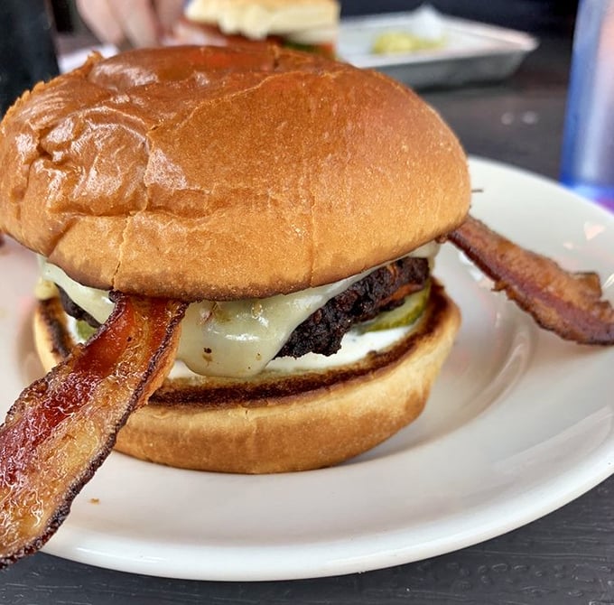 A burger that doesn't need fancy toppings or pretentious names—just quality ingredients and the promise of a nap afterward.
