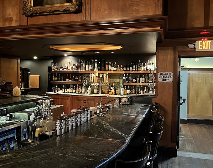 The bar beckons with bottles lined up like soldiers ready for duty – each one promising a different path to the same happy destination.