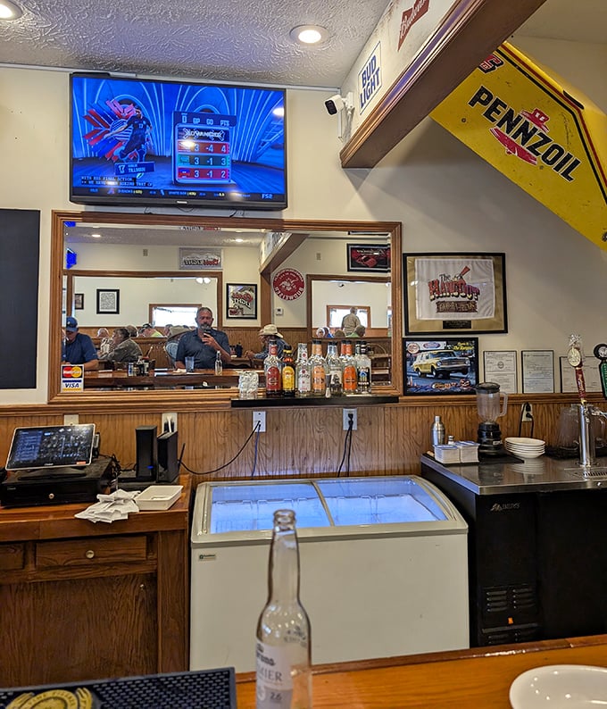 The bar area – where sports on TV, cold beer on tap, and friendly faces behind the counter create that "everybody knows your name" feeling.