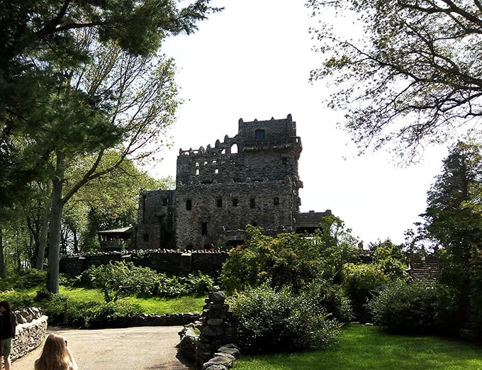 Gillette Castle appears like a medieval fantasy dropped into Connecticut's landscape by an eccentric millionaire's imagination.