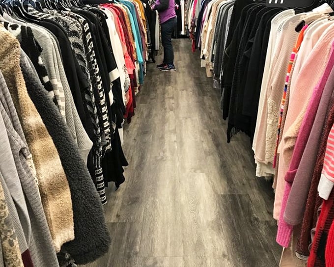 The neutral backdrop lets the clothes be the stars – a fashion galaxy where your next signature piece is just waiting to be discovered.