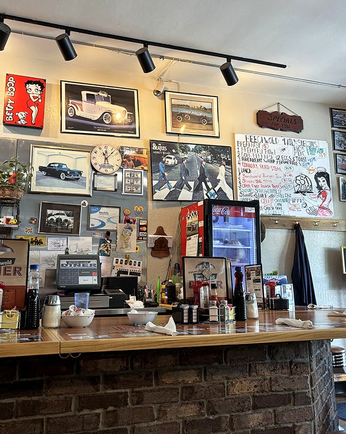 Counter culture at its finest, where local breakfast theater unfolds naturally between coffee refills and morning conversation.