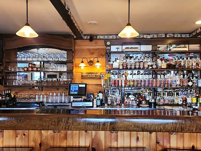 Behind the bar, bottles stand at attention like soldiers ready for duty. This isn't a place where bartenders Google how to make an Old Fashioned.