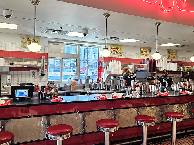 The soda fountain counter isn't just where milkshakes are born – it's where conversations between strangers turn them into friends.