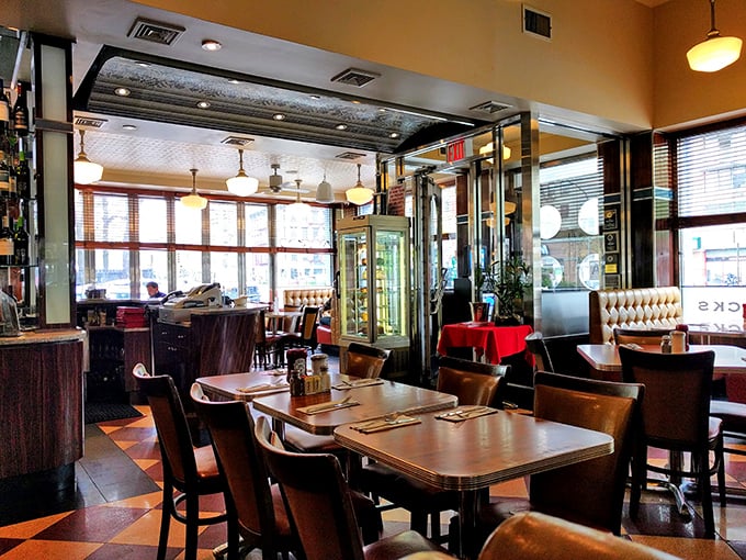 The dining room balances retro charm with timeless comfort—exactly what you want in a place where breakfast decisions are the day's biggest challenge.